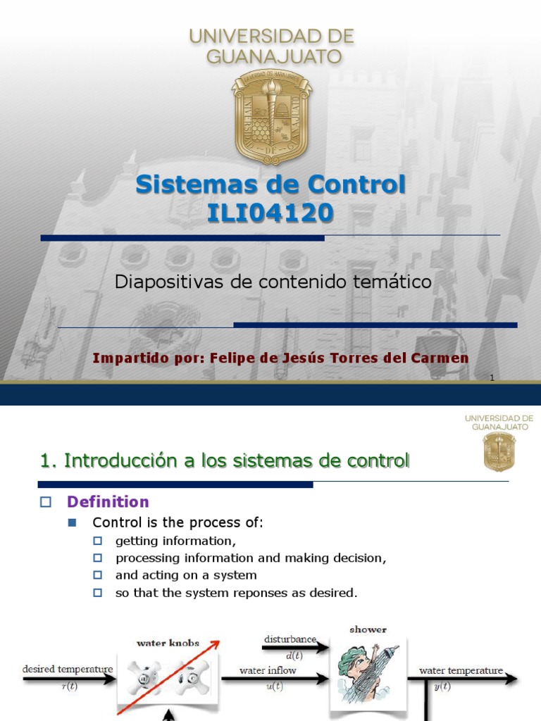 Sistemas de Control Diapositivas | PDF | Control Theory | Systems Theory