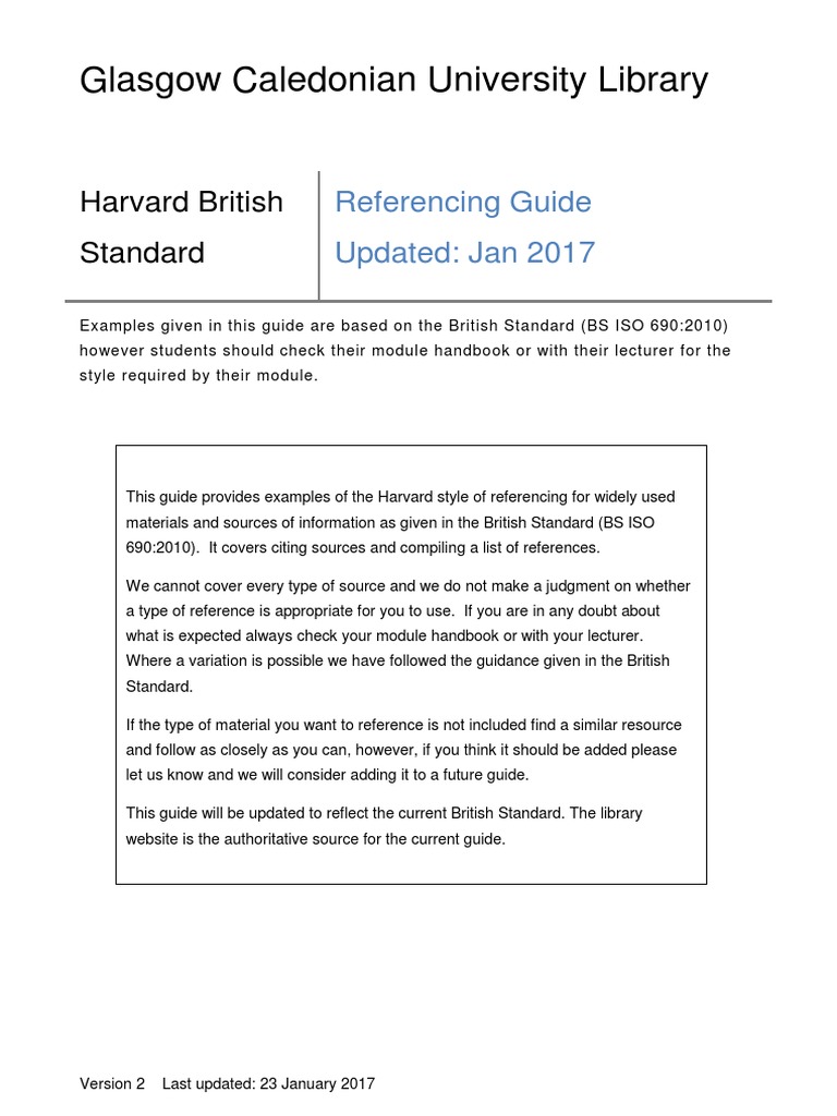 Harvard Referencing Guide | PDF | Citation | World Wide Web