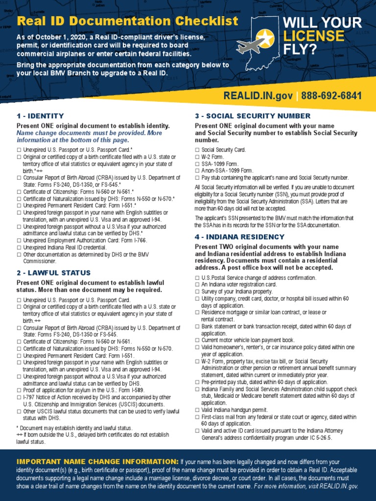 BMV Documentation List | PDF | Social Security Number | International Law