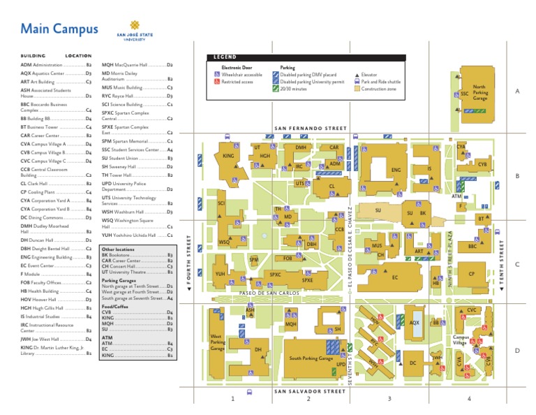 SJSU Campus Map | PDF | Building Engineering | Design