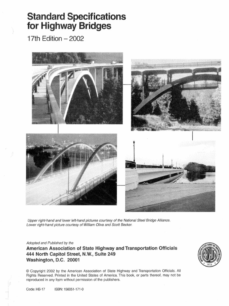 AASHTO Standard Specifications 17th Edition | PDF