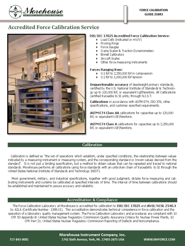 Force Calibration for Industry Experts | PDF | Calibration | Force
