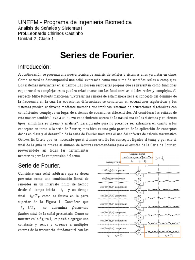 Serie de Fourier - Calculo Simbólico Octave | PDF | Series de Fourier ...