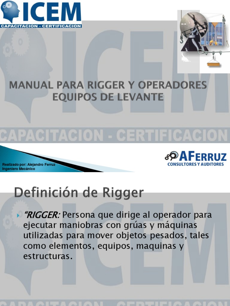 Manual para Rigger y Operadores Equipos de Levante | PDF | Grúa ...