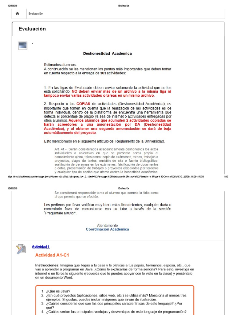 Blackboard Learn | PDF | Java (lenguaje de programación) | Ingeniería ...