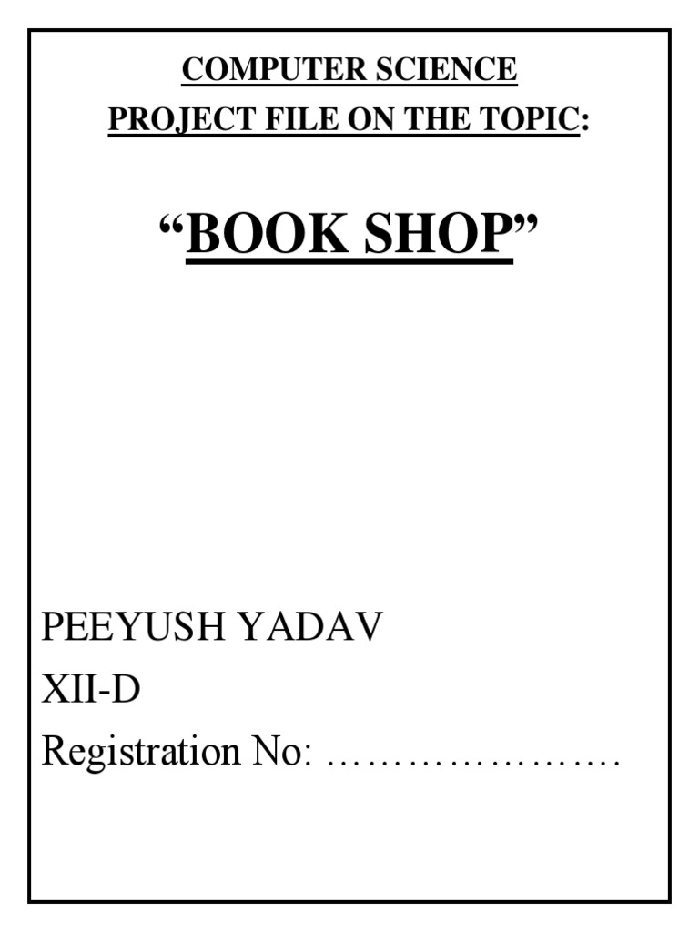 Computer Science Investigatory Project | PDF | Books | Databases