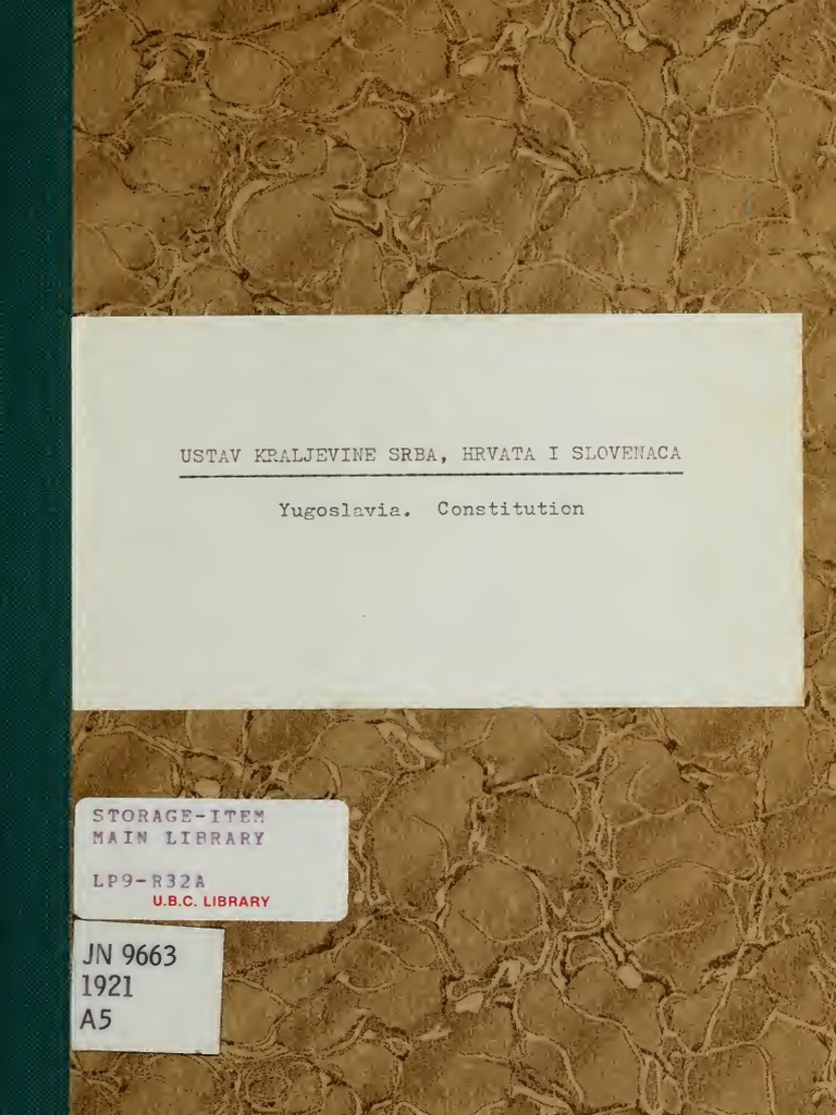 Vidovdanski Ustav PDF | PDF