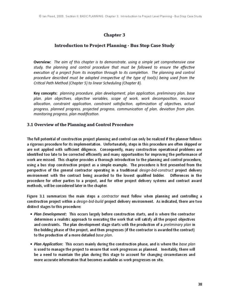 Introduction To Project Planning - Bus Stop Case Study | Download Free PDF | Construction ...