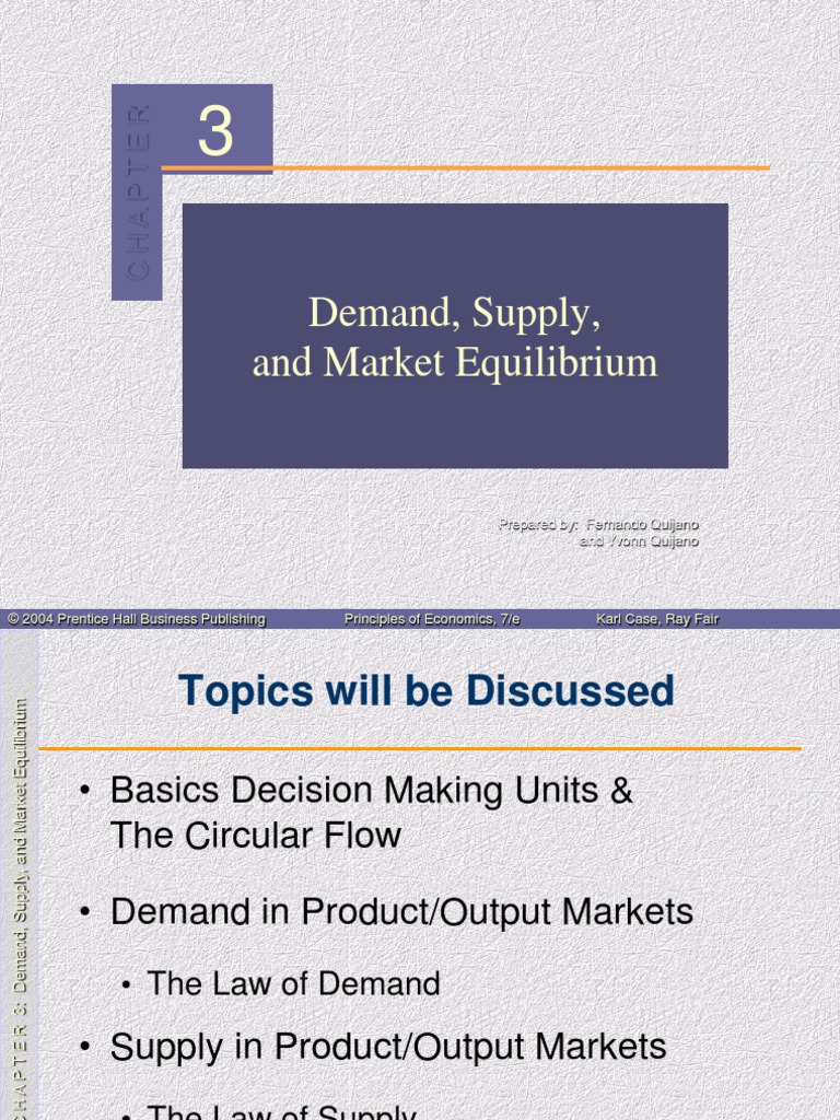 Chapter 3 Demand, Supply and Market Equilibrium | PDF | Supply ...