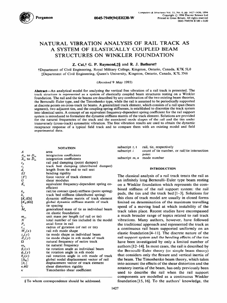 Using Winkler Beam | PDF | Normal Mode | Beam (Structure)