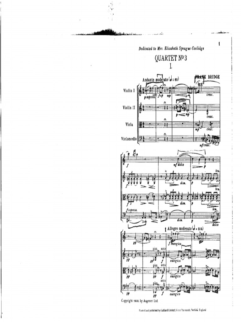 Frank Bridge String Quartet No. 3 | PDF
