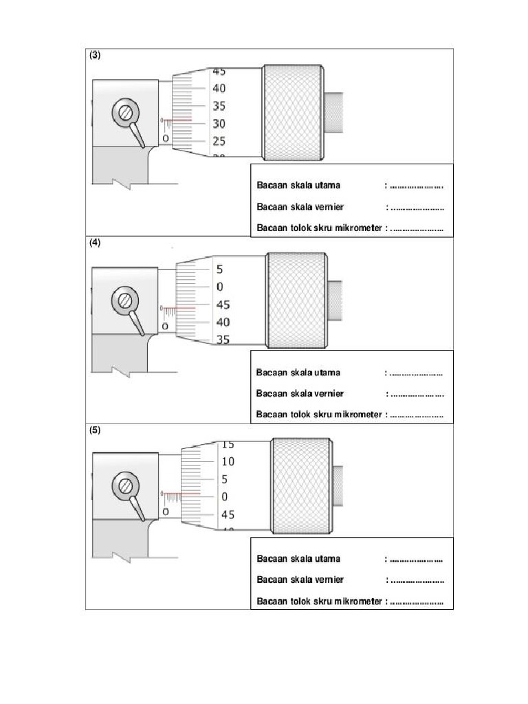 Membaca Tolok Skru Mikrometer