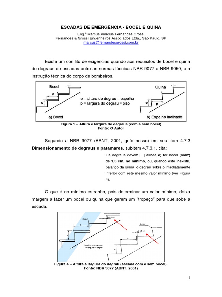Escadas de Emergência - Bocel e Quina | Business