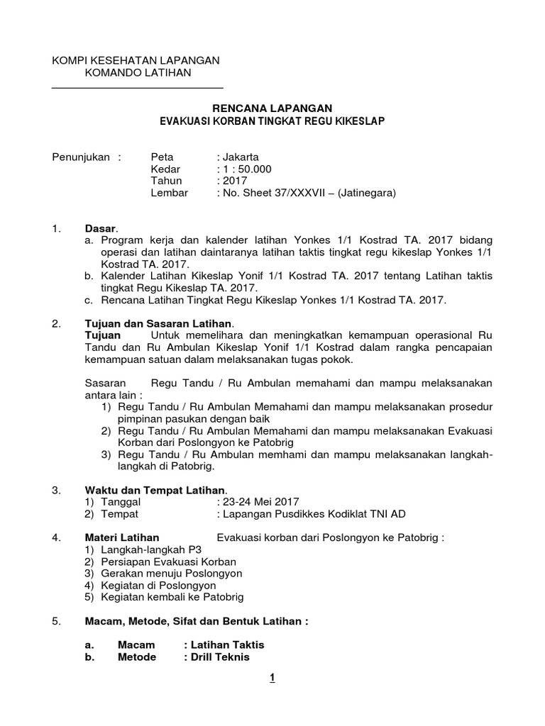 Contoh Format Renlap 19-11-2012 Lanjutan Bayu | PDF