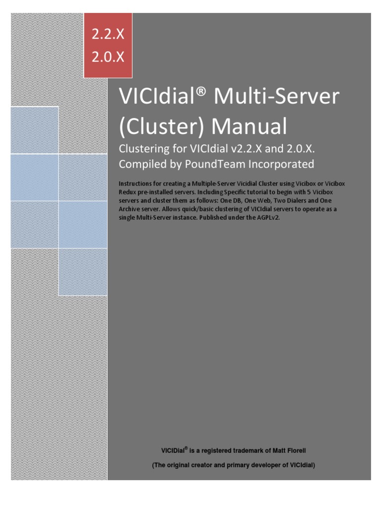Vicidial Multi-Server Manual by Poundteam v1 1 | PDF | My Sql | File Transfer Protocol