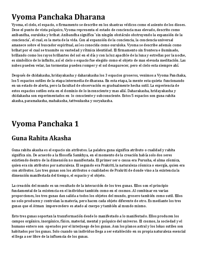 Vyoma Panchaka Dharana 1 | PDF | Color | Meditación