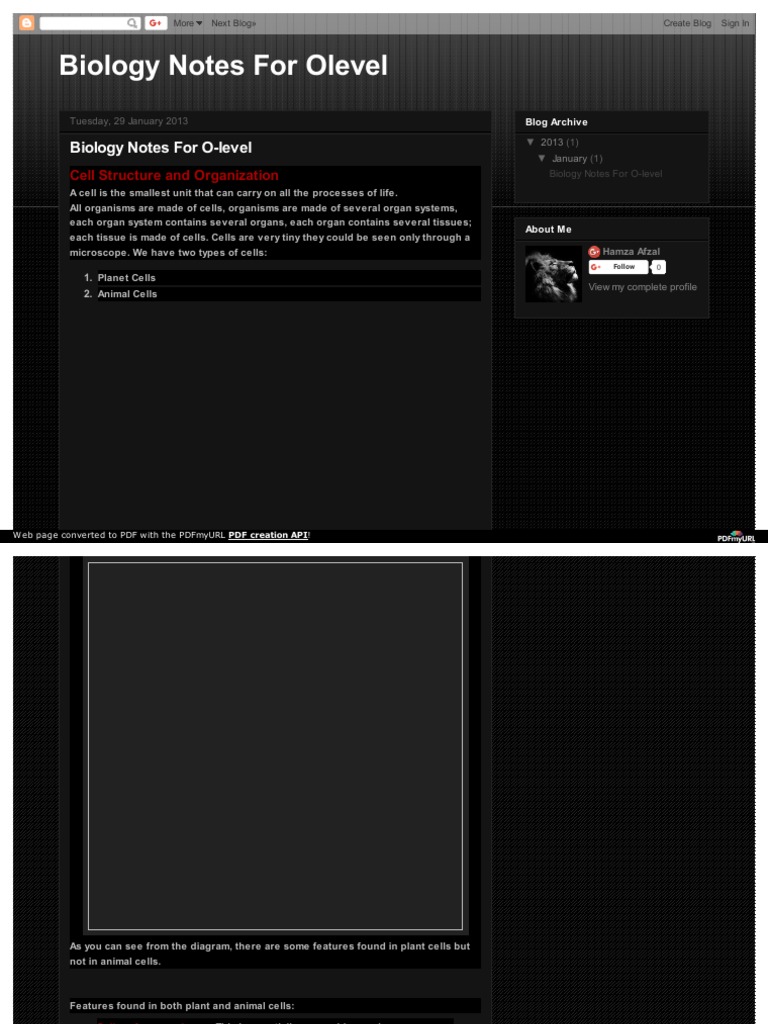 Biology Notes For o Level HTML | PDF | Osmosis | Diffusion