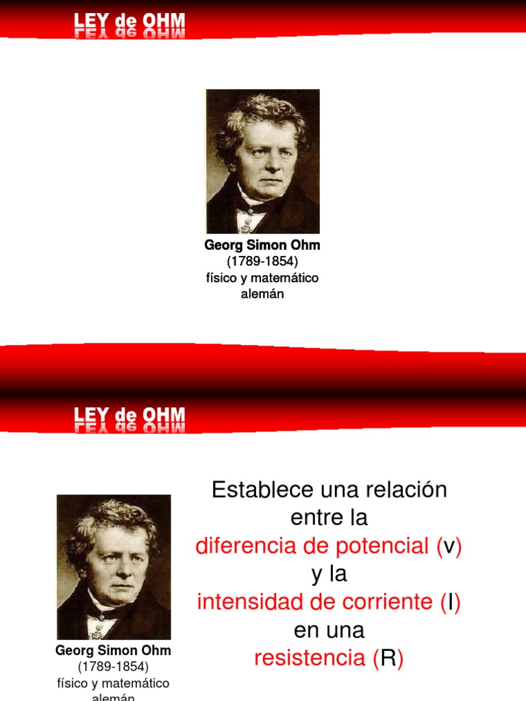 Ley De Ohmppt Voltaje Resistencia Eléctrica Y Conductancia 