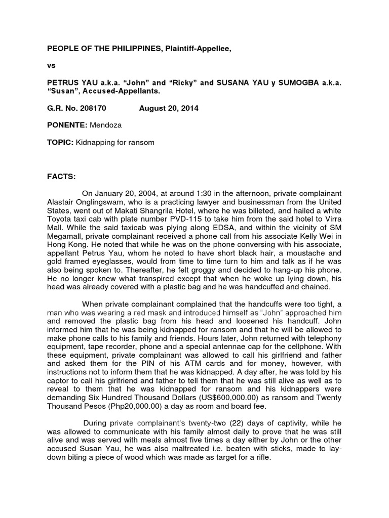 Case Digest | Murder | Crimes