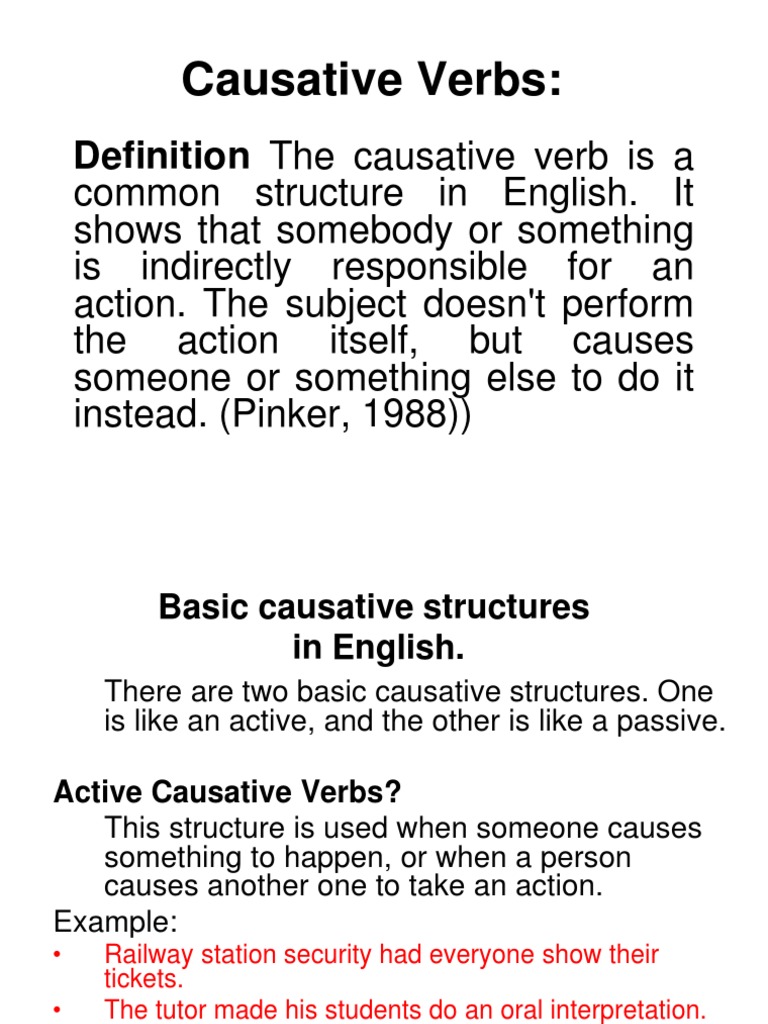 Pertemuan 9a Causative-Verbs | PDF | Verb | Subject (Grammar)