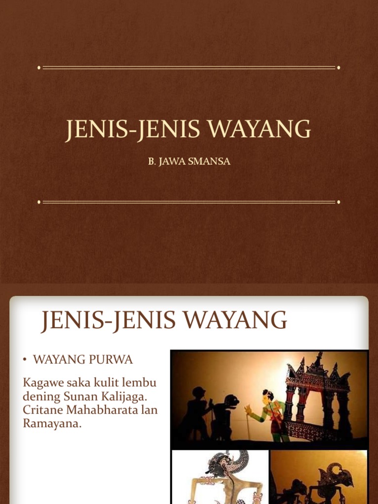 Jenis-Jenis Wayang | PDF