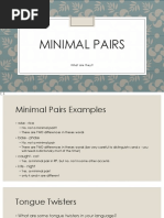 Minimal Pairs Examples | PDF