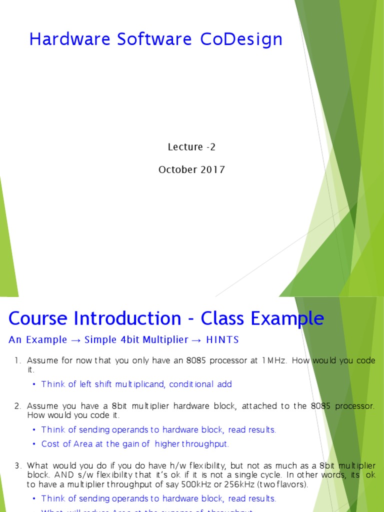 Hw Sw Codesign Lecture2 Pdf Embedded System Real Time Computing