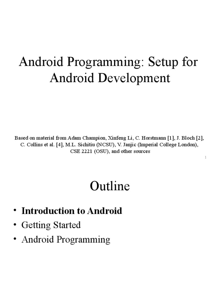 Android Programming Pdf Android Operating System Java Programming Language 4443