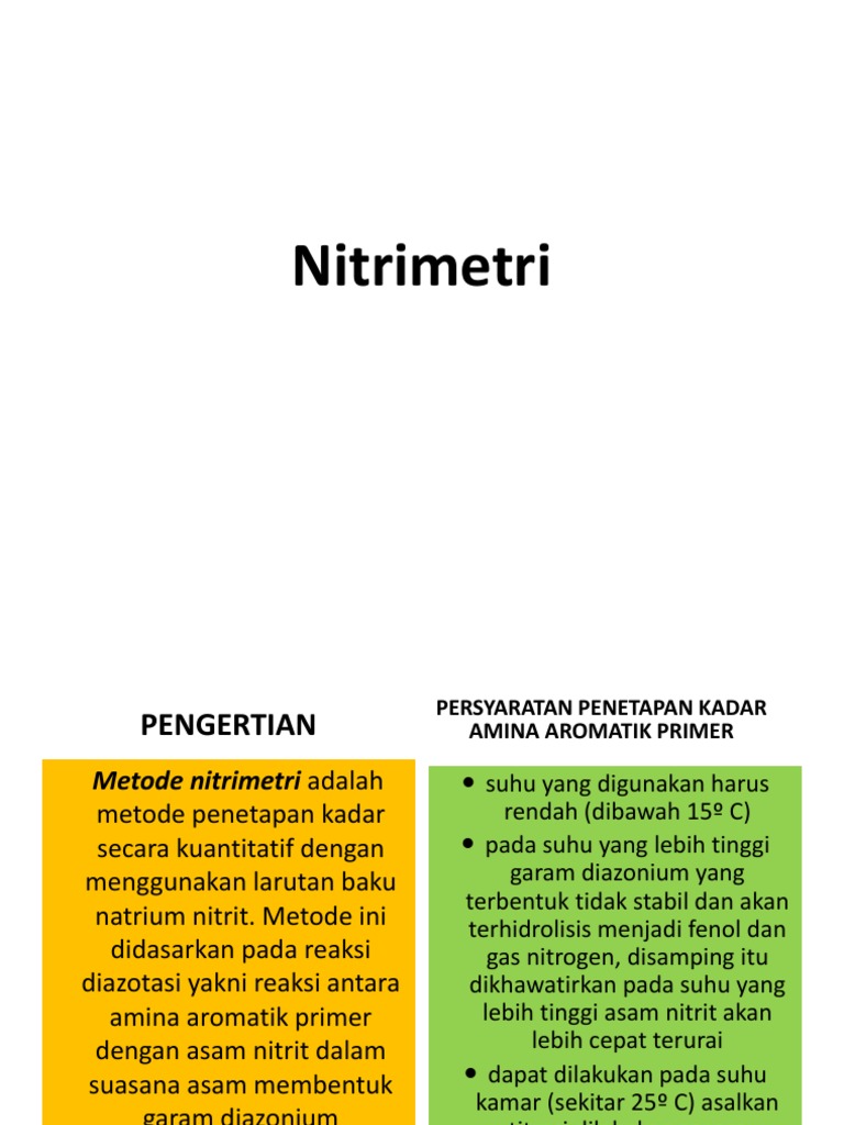 Titrasi Nitrimetri | PDF