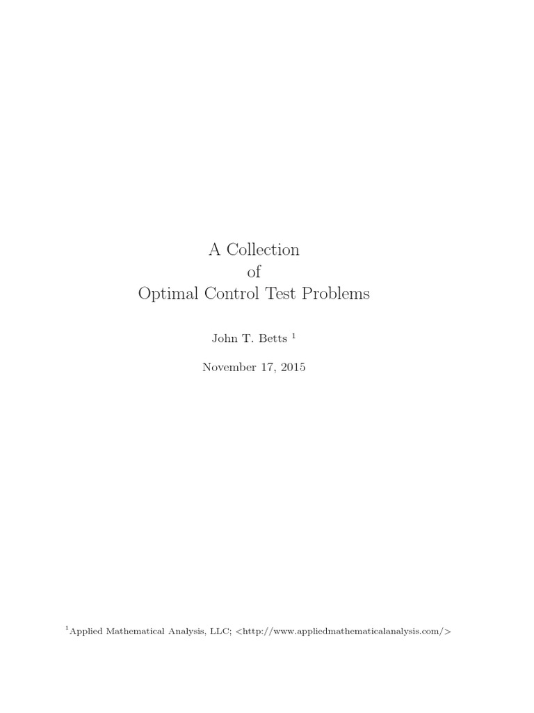 Prbook | PDF | Optimal Control | Mathematical Optimization