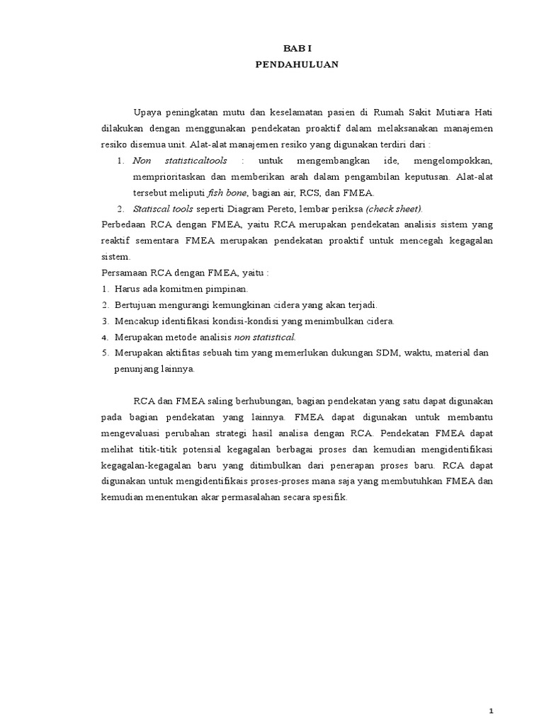 Panduan Rca Dan Fmea Fix Halaman | PDF