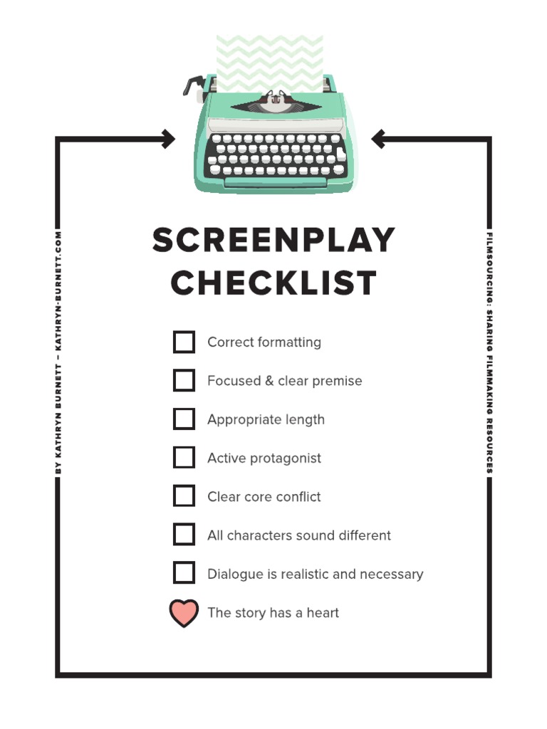 Screenplay Checklist | PDF