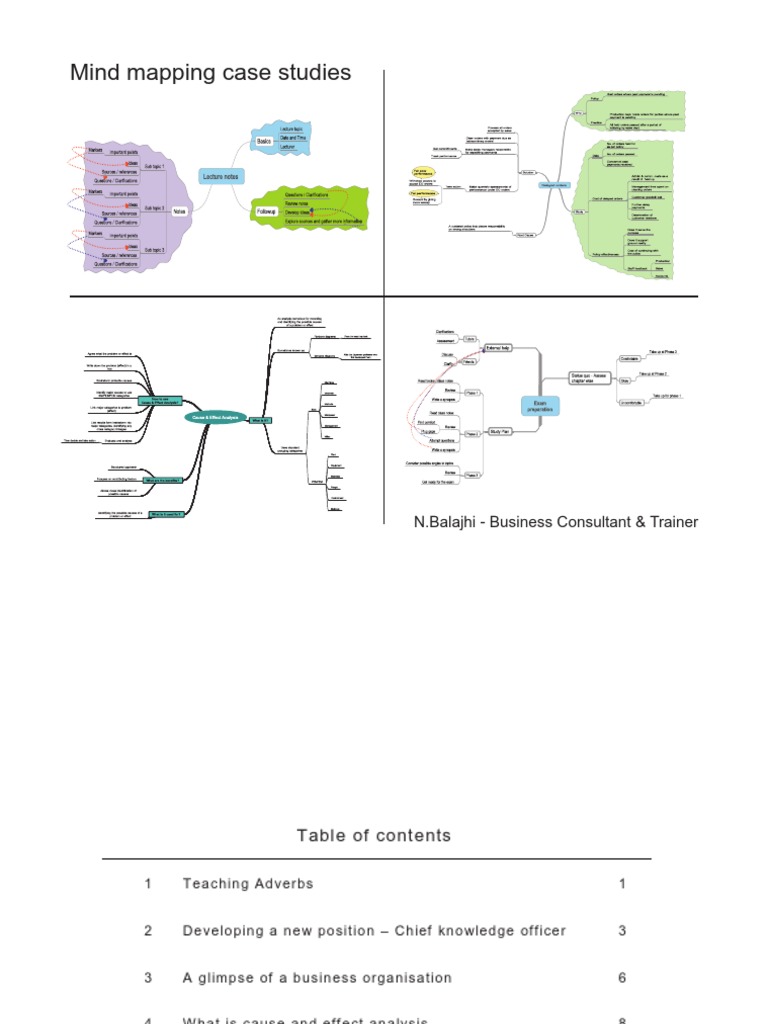 Mind Mapping Case Studies: N.Balajhi - Business Consultant & Trainer ...