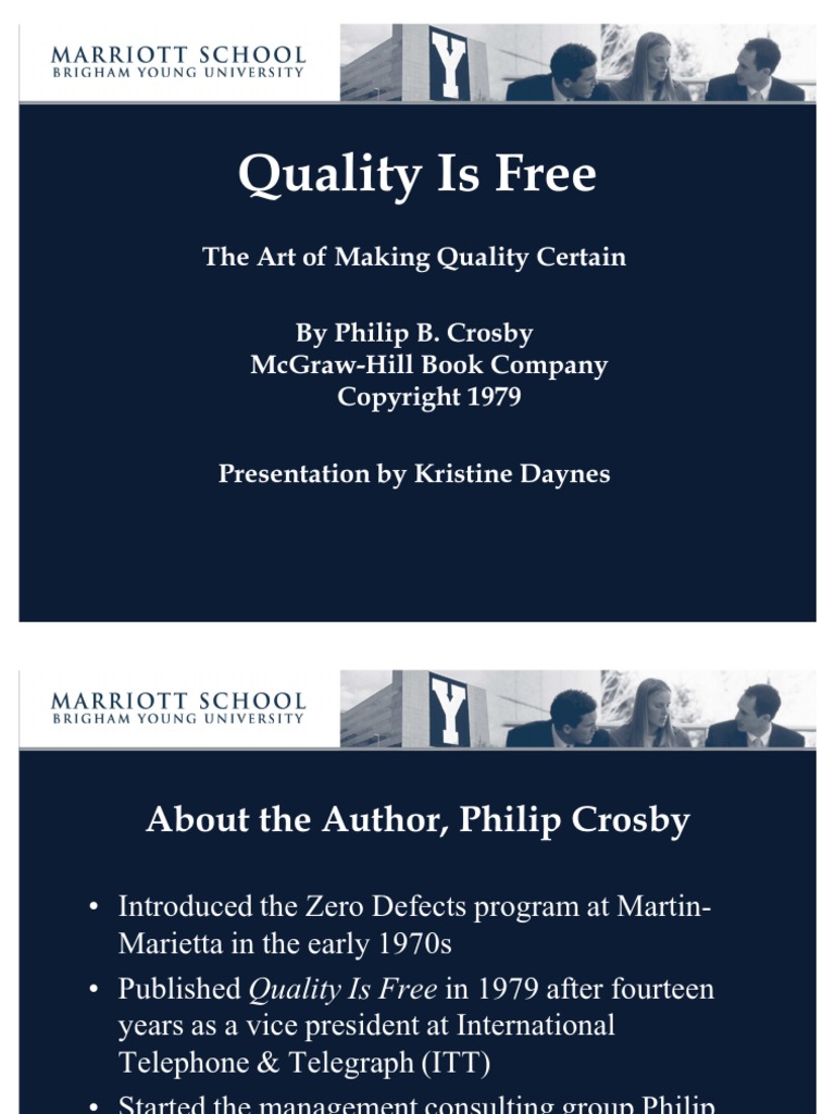 Quality Is Free | PDF | Cognition | Business