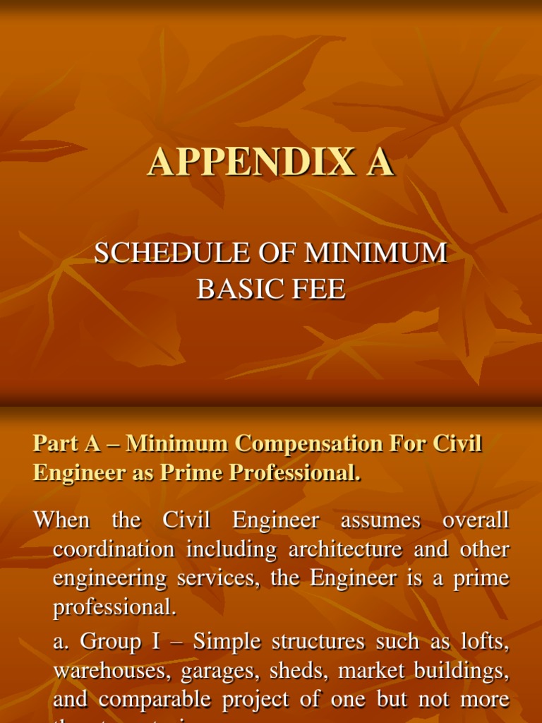 Civil Engineer Minimum Fee Schedule | PDF | Academic Degree | Engineering