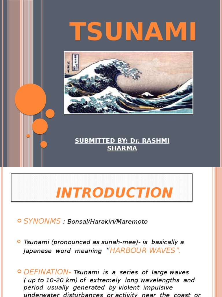 TSUNAMI Presentation | PDF | Tsunami | Oceanography