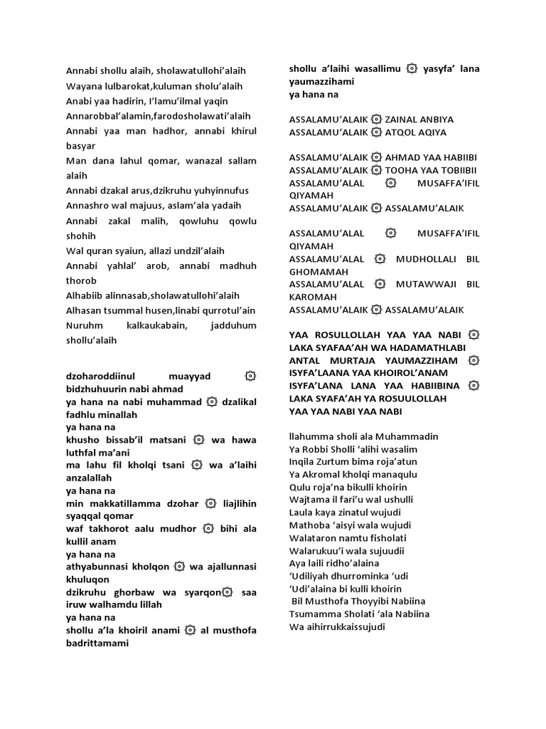 Annabi Shollu Alaih | PDF