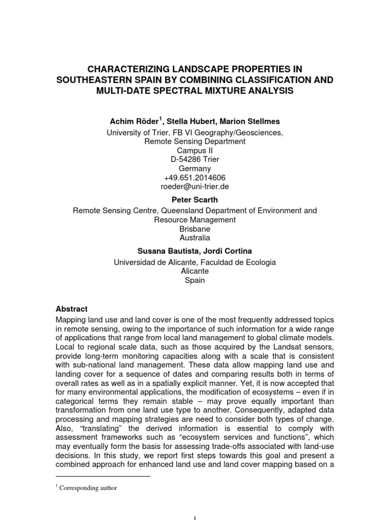 15arspc Submission 39 | PDF | Statistical Classification | Remote Sensing