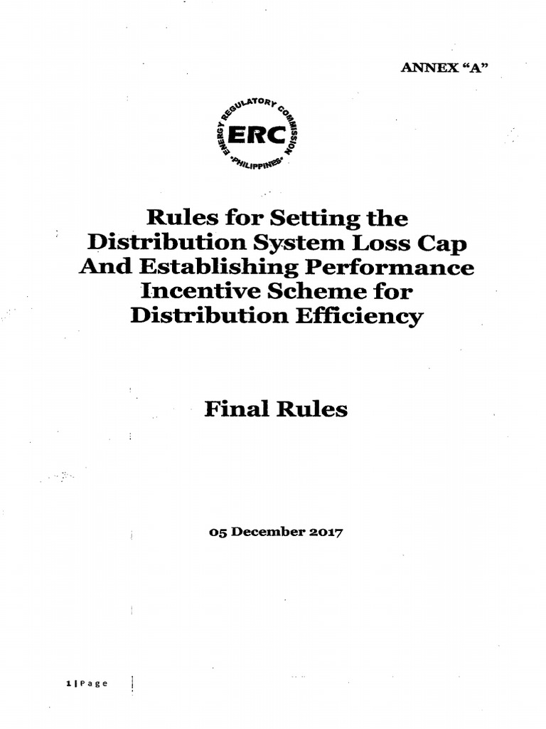 Distribution System Loss Cap Rules | PDF | Electric Power Distribution ...