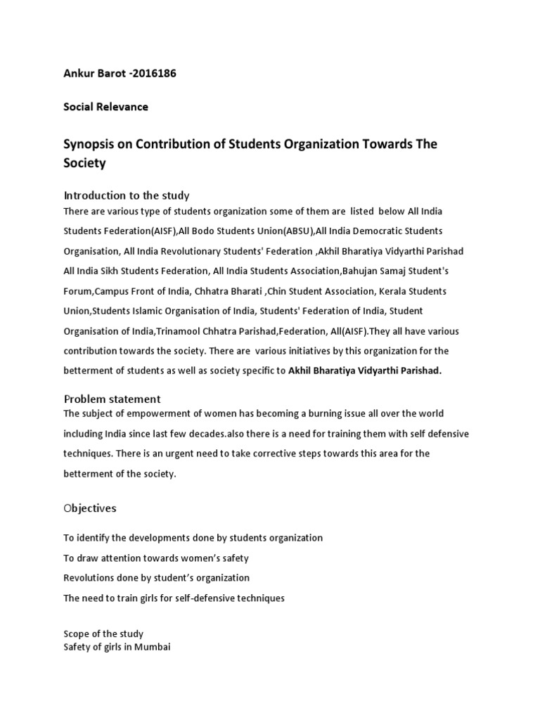 Student Organizations' Social Impact | PDF