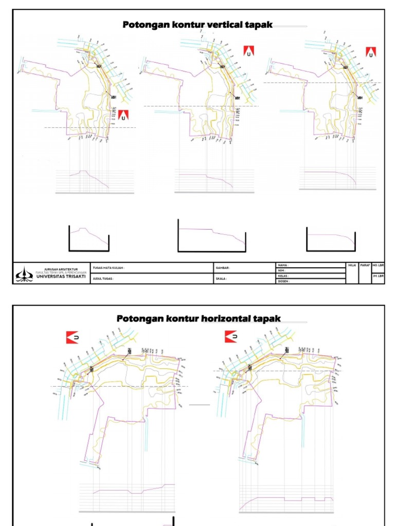 Potongan Kontur Vertical Tapak | PDF