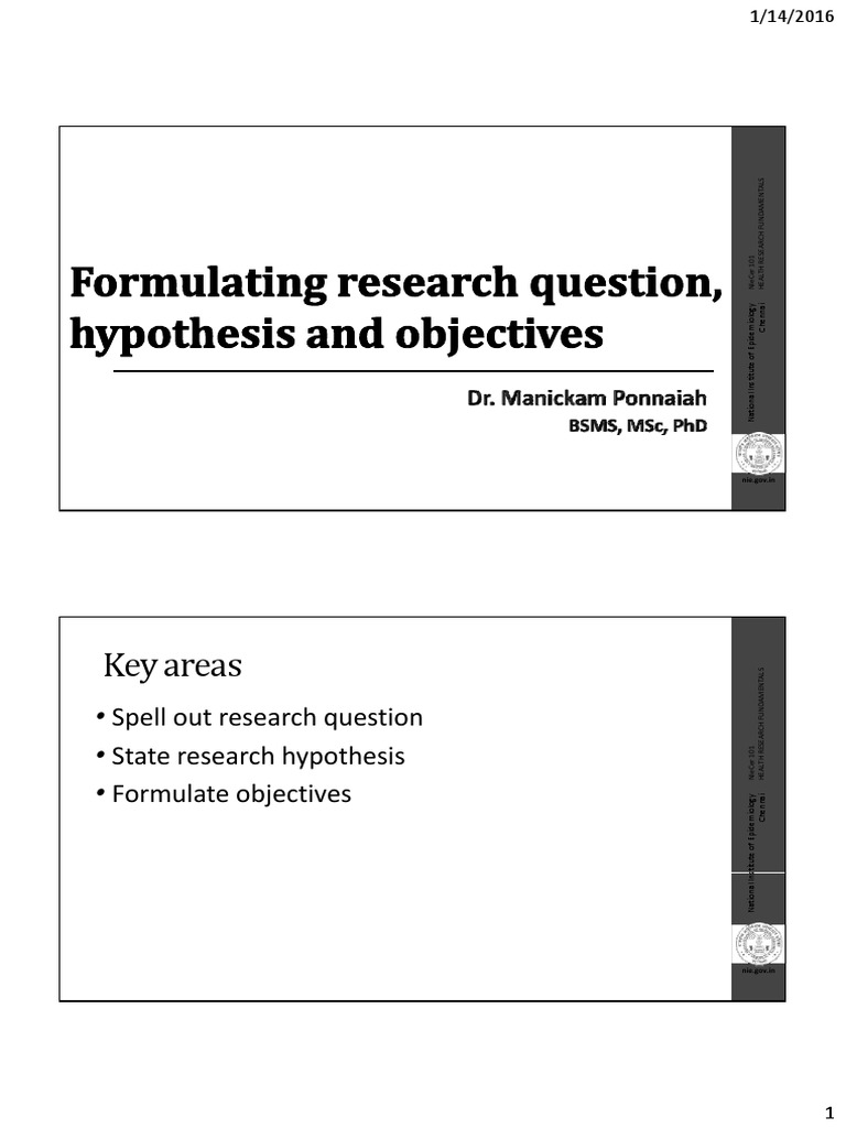 Formulating Research Question | PDF | Epidemiology | Physical Exercise