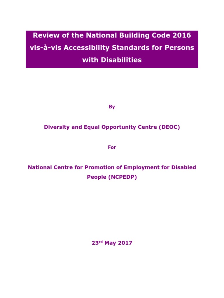 NBC 2016 Accessibility Review Report - DEOC For NCPEDP | PDF | Accessibility | Elevator