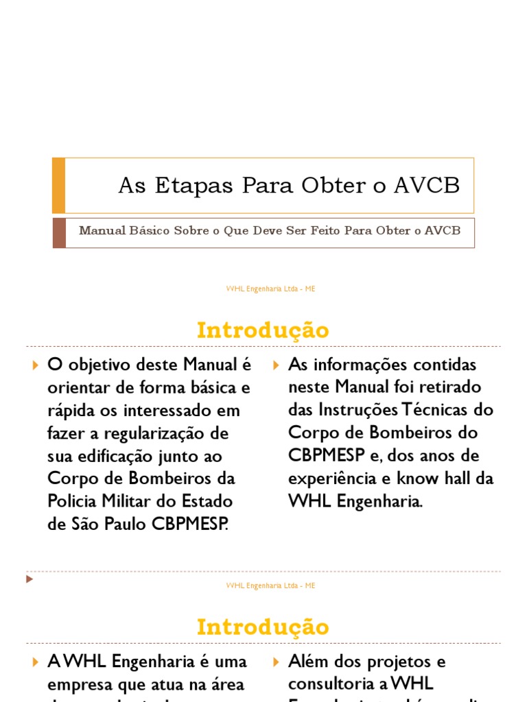 As Etapas para Obter o AVCB | PDF | Consultor | Engenharia
