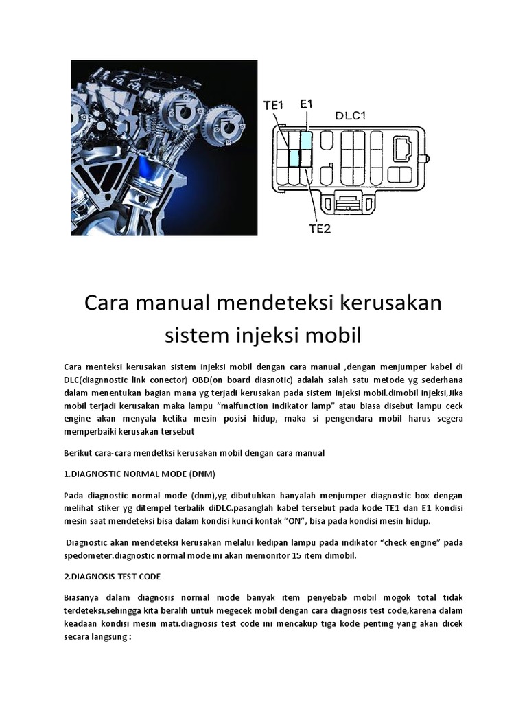 Cara Manual Mendeteksi Kerusakan Sistem Injeksi Mobil | PDF | Komputer