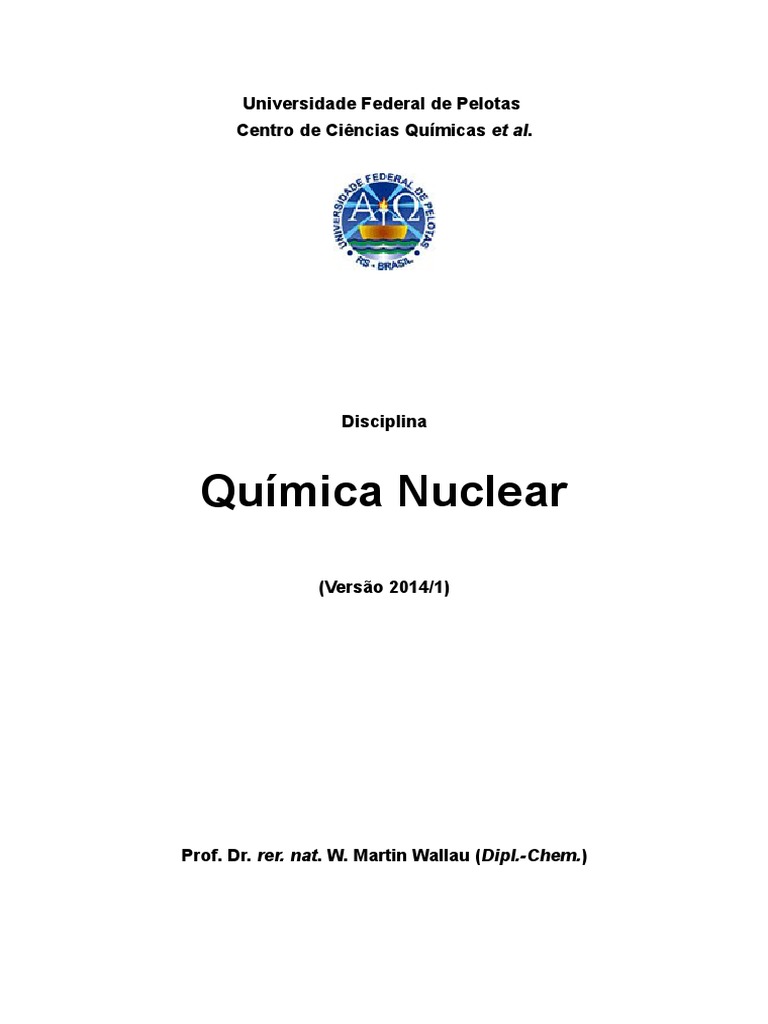 Apostila de Química Nuclear | PDF | Radioatividade | Física Nuclear