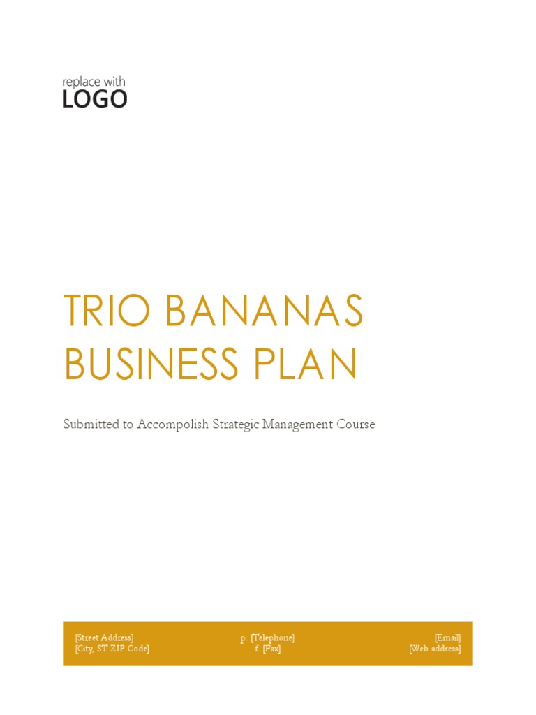 Trio Bananas: A Business Plan for Developing a Banana-Based Food ...