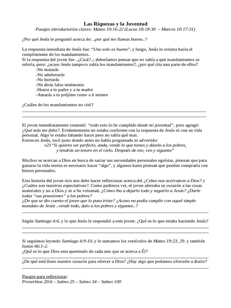 El Joven Rico | PDF | Jesús | Dios