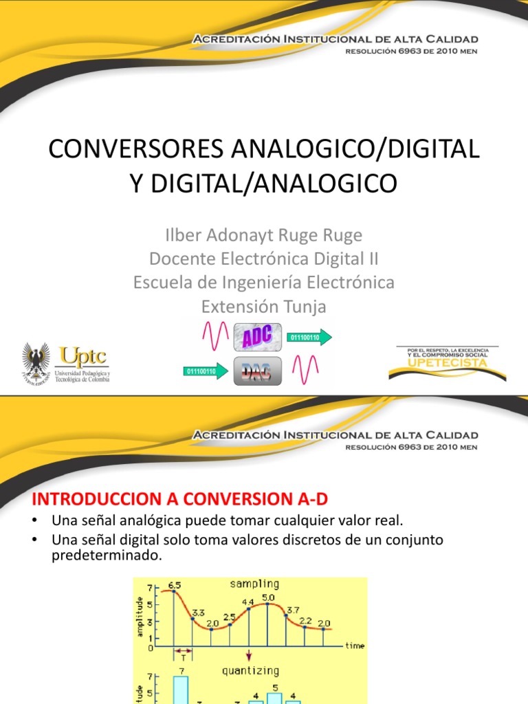 ADC y DAC | Conversor analógico a digital | Señal analoga | Prueba ...