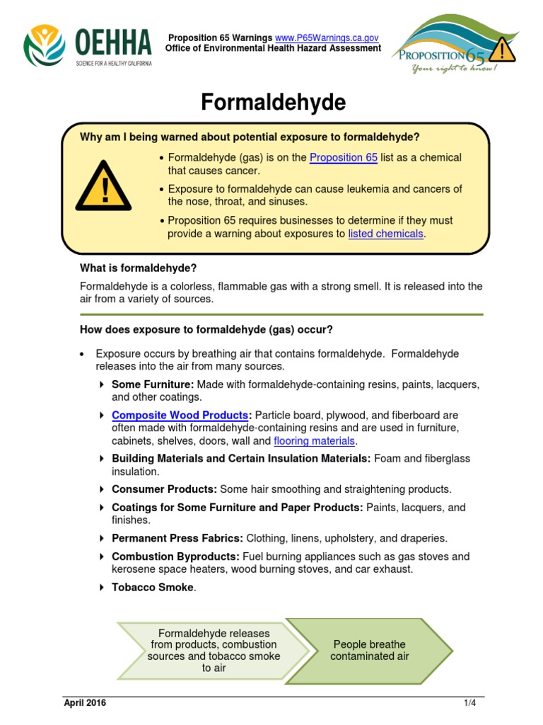 Formaldehydefactsheet 0 | PDF | Formaldehyde | Materials